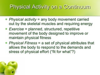 Chapter 1 Intro to Fitness | PPT