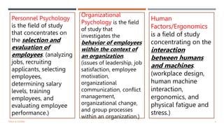 Chapter 1 Intro to Industrial/Organizational Psychology | PPTX