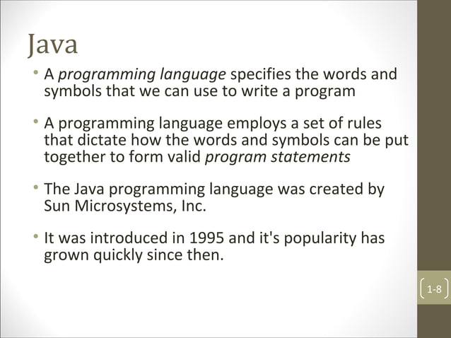 Chapter 1 java | PPT