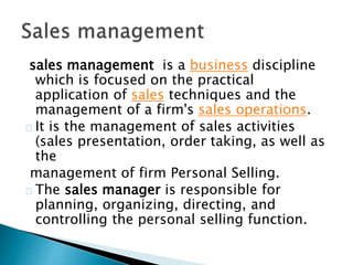sales management | PPTX