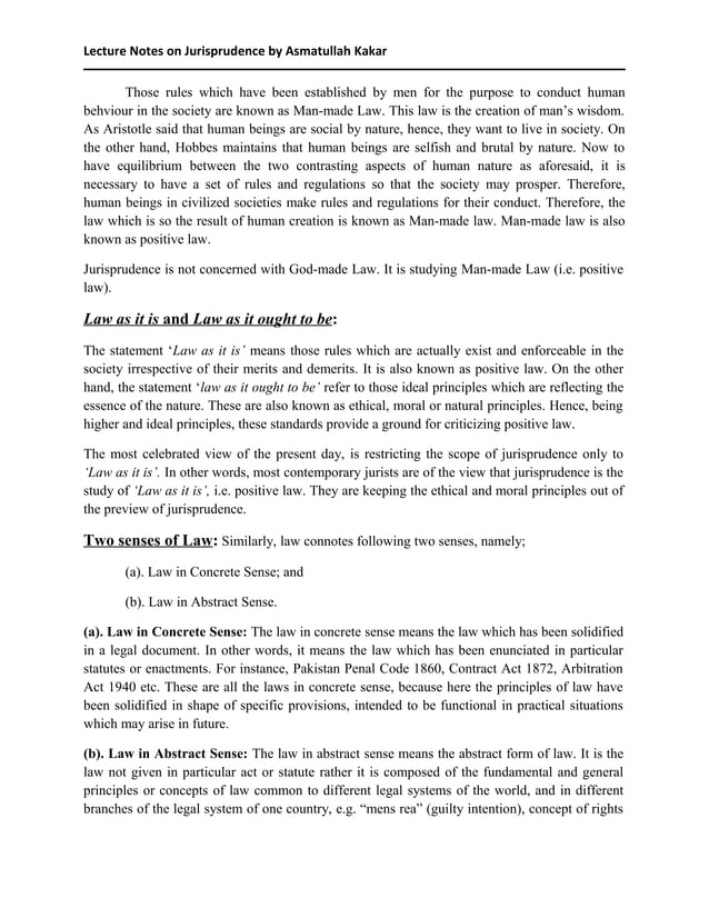 Chapter 1 jurisprudence | DOC