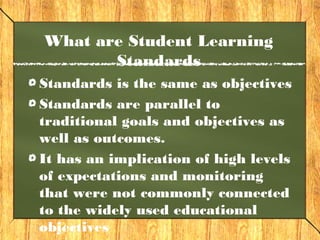 Chapter 1 learning standards | PPT