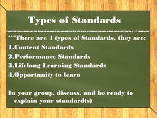 Chapter 1 learning standards | PPT
