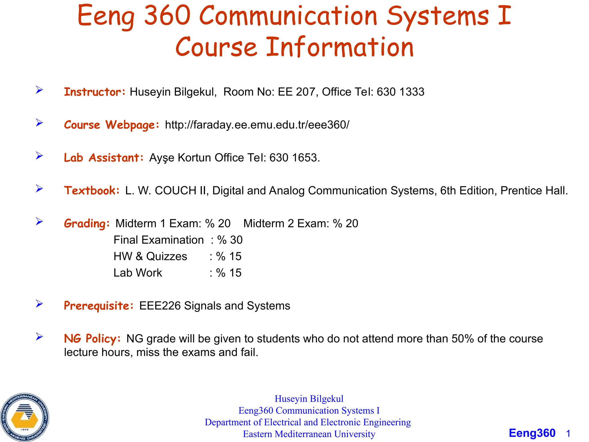 Chapter1_Lect1 Introduction to Communication Systems | PPT