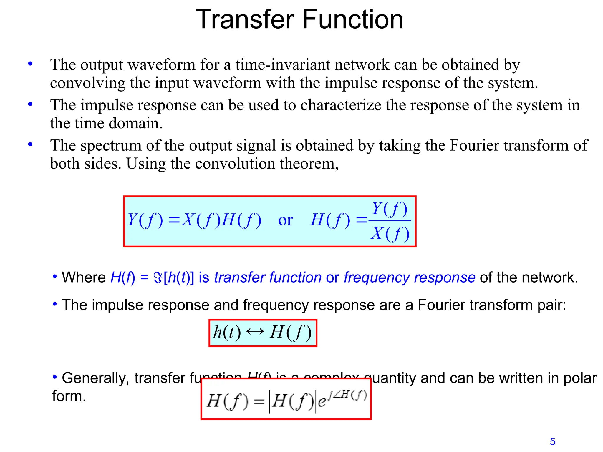 Sistemas LTI Transmision sin distorsion y funciones de transferencia | PPT