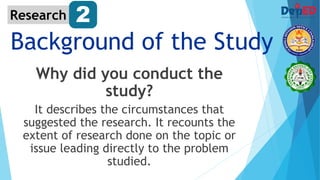 Research Title, Background of the Study, Statement of the Problem ...