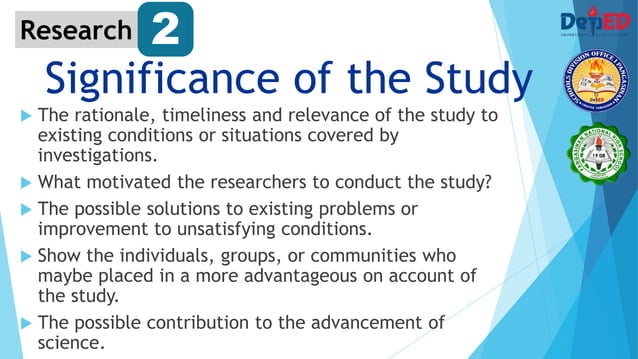 Research Title, Background of the Study, Statement of the Problem ...