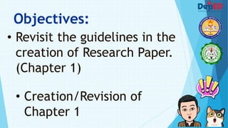 Research Title, Background of the Study, Statement of the Problem ...