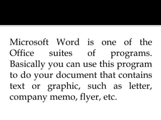 Chapter 1 lesson 1 introduction to microsoft power point | PPTX