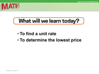 (7) Lesson 1.1 - Rates | PPTX