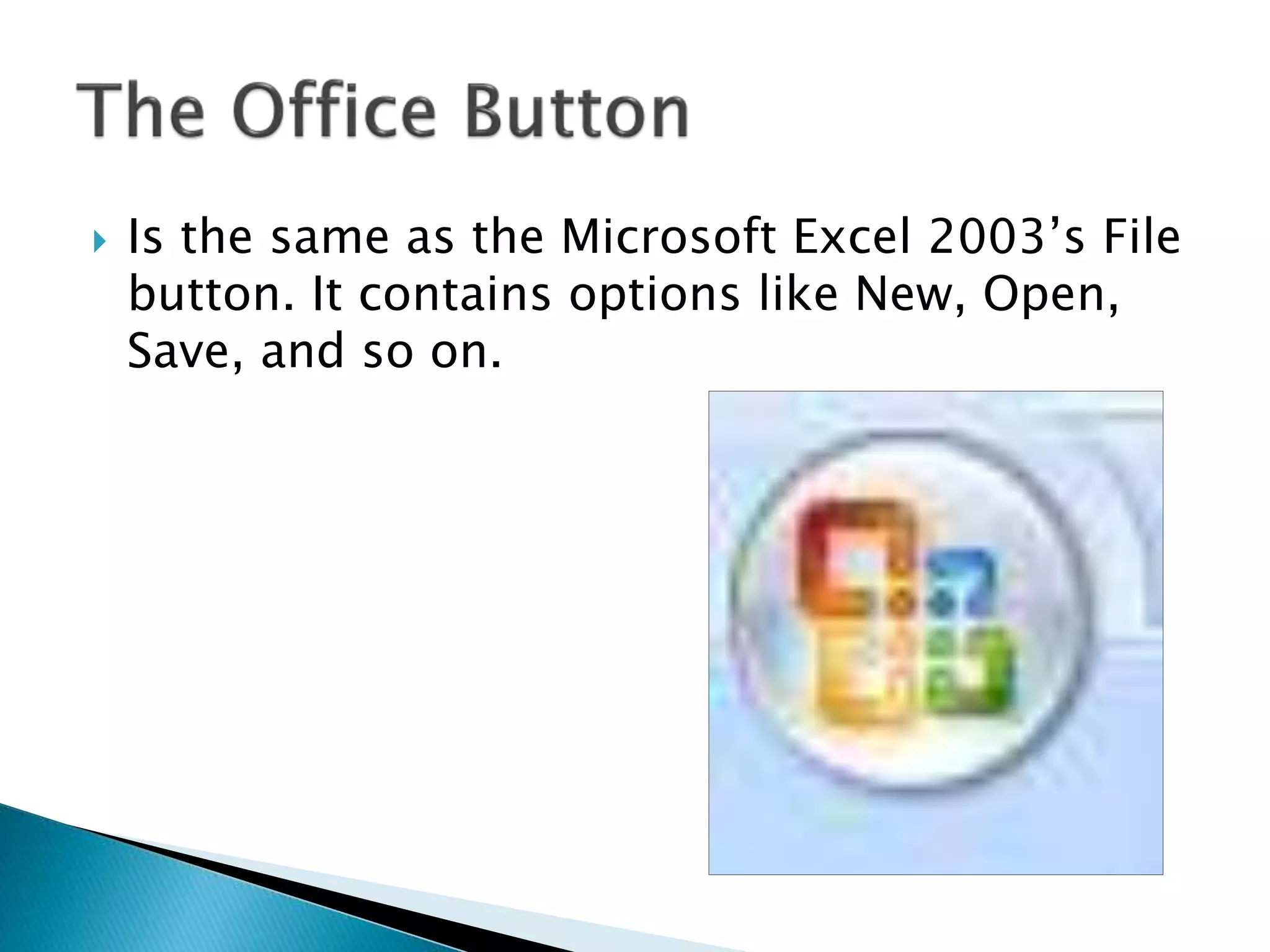 Chapter 1 lesson 2 MS Excel and its Interface | PPTX