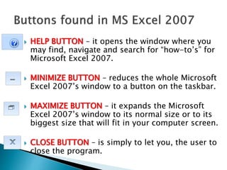 Chapter 1 lesson 2 MS Excel and its Interface | PPTX