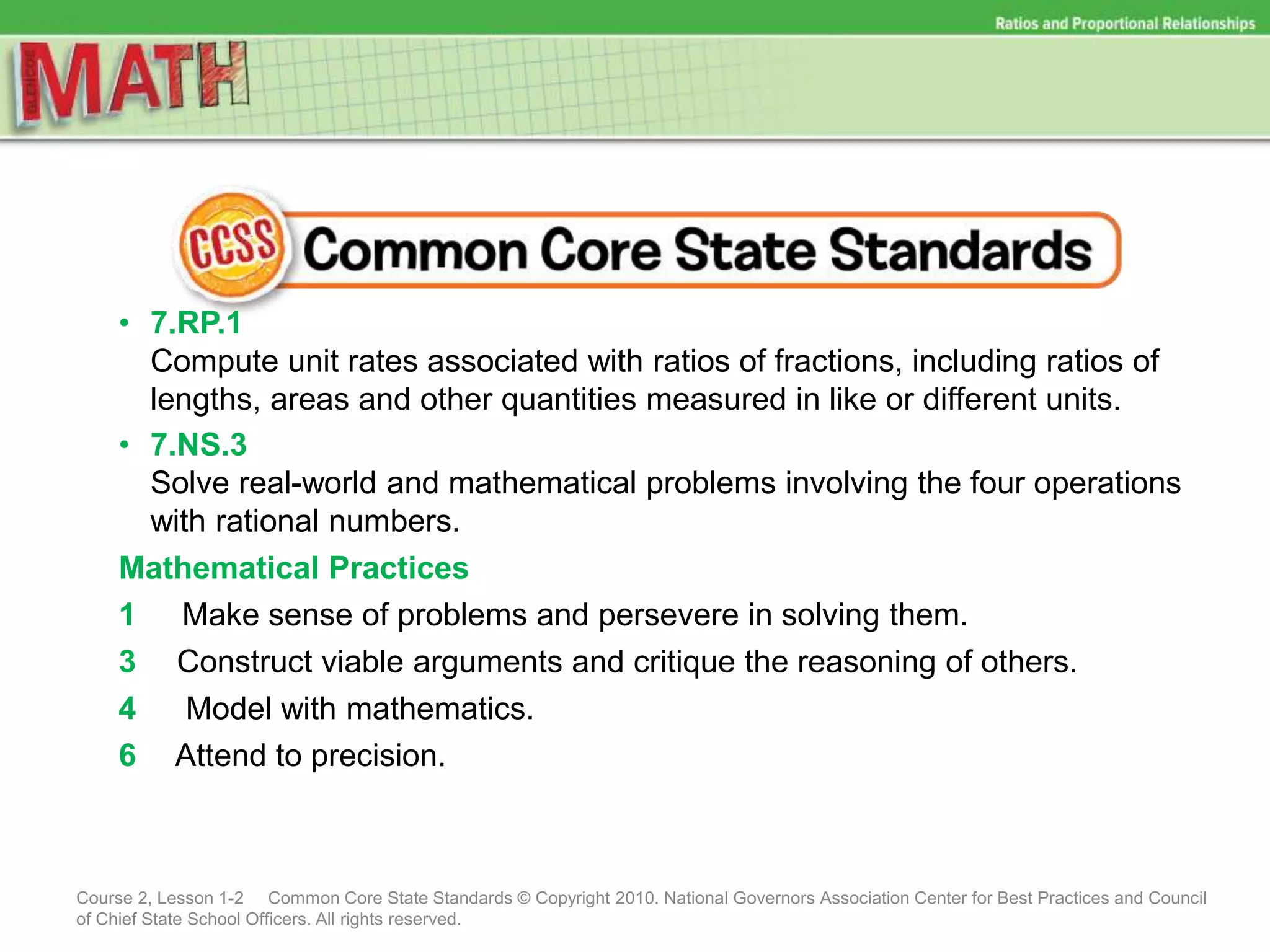 (7) Lesson 1.2 - Complex Fractions and Unit Rates | PPTX