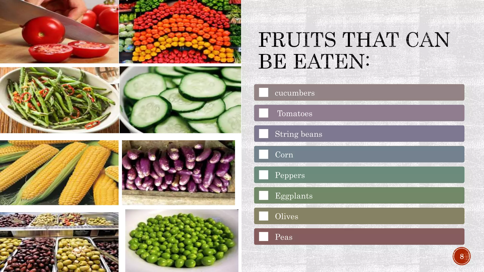 Edible parts of the plants | PPTX