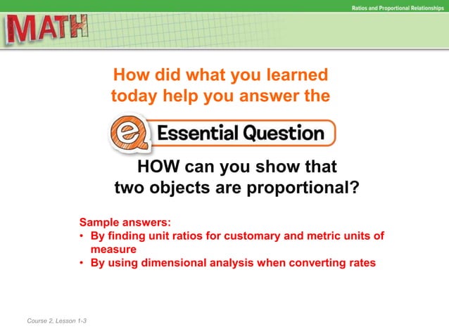 (7) Lesson 1.3 - Convert Unit Rates | PPT