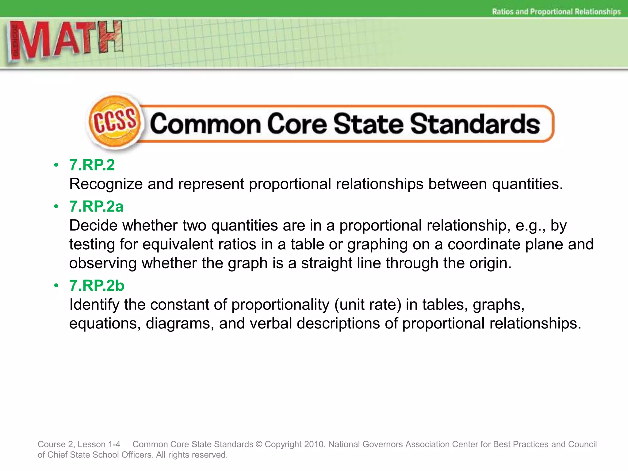 (7) Lesson 1.4 - Proportional and Nonproportional Relationships | PPTX