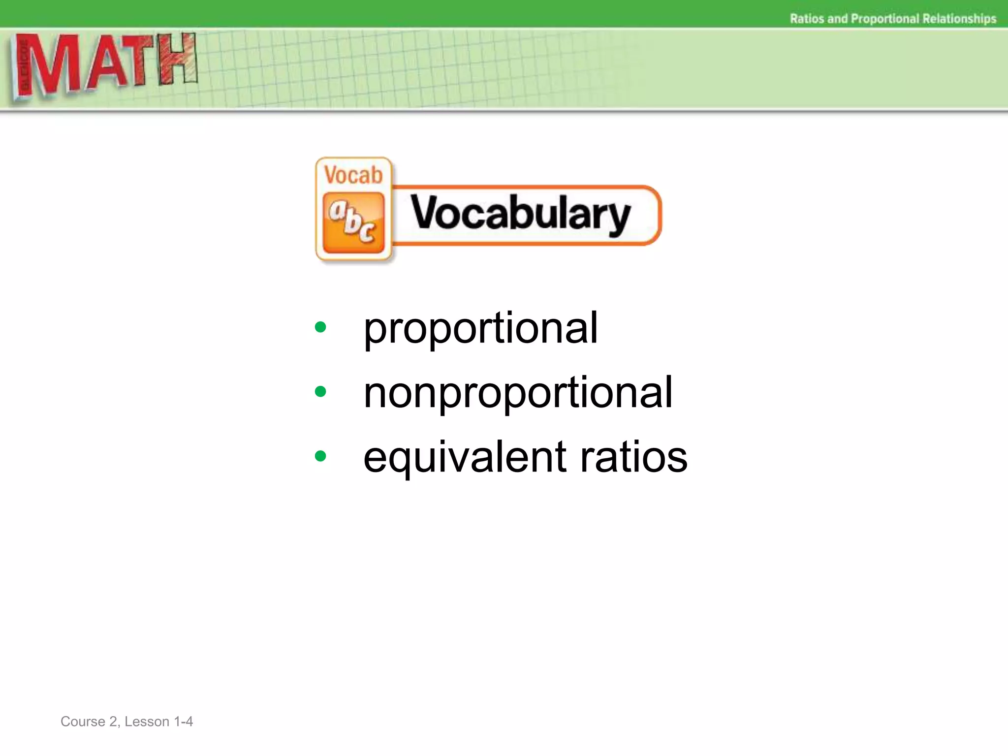 (7) Lesson 1.4 - Proportional and Nonproportional Relationships | PPTX