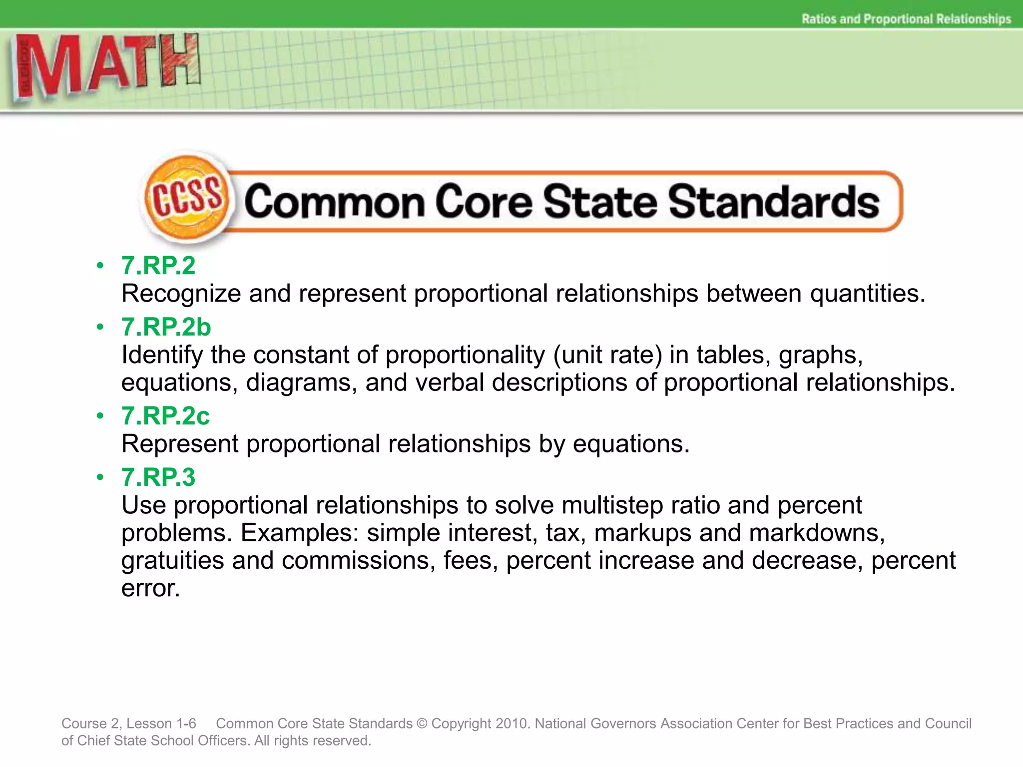 (7) Lesson 1.6 - Solve Proportional Relationships | PPTX