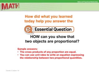 (7) Lesson 1.6 - Solve Proportional Relationships | PPTX