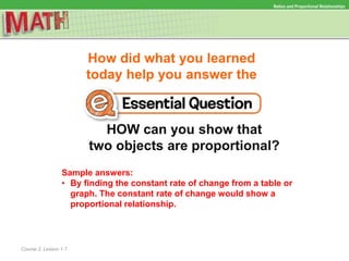 (7) Lesson 1.7 - Constant Rate of Change | PPTX