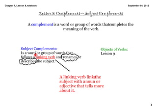 Chapter 1, Lesson 8 | PPT