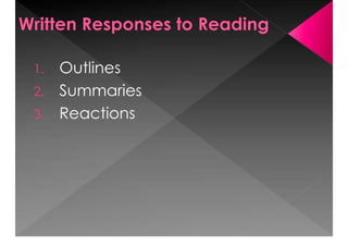 Chapter 1 Linking Reading And Writing | PDF
