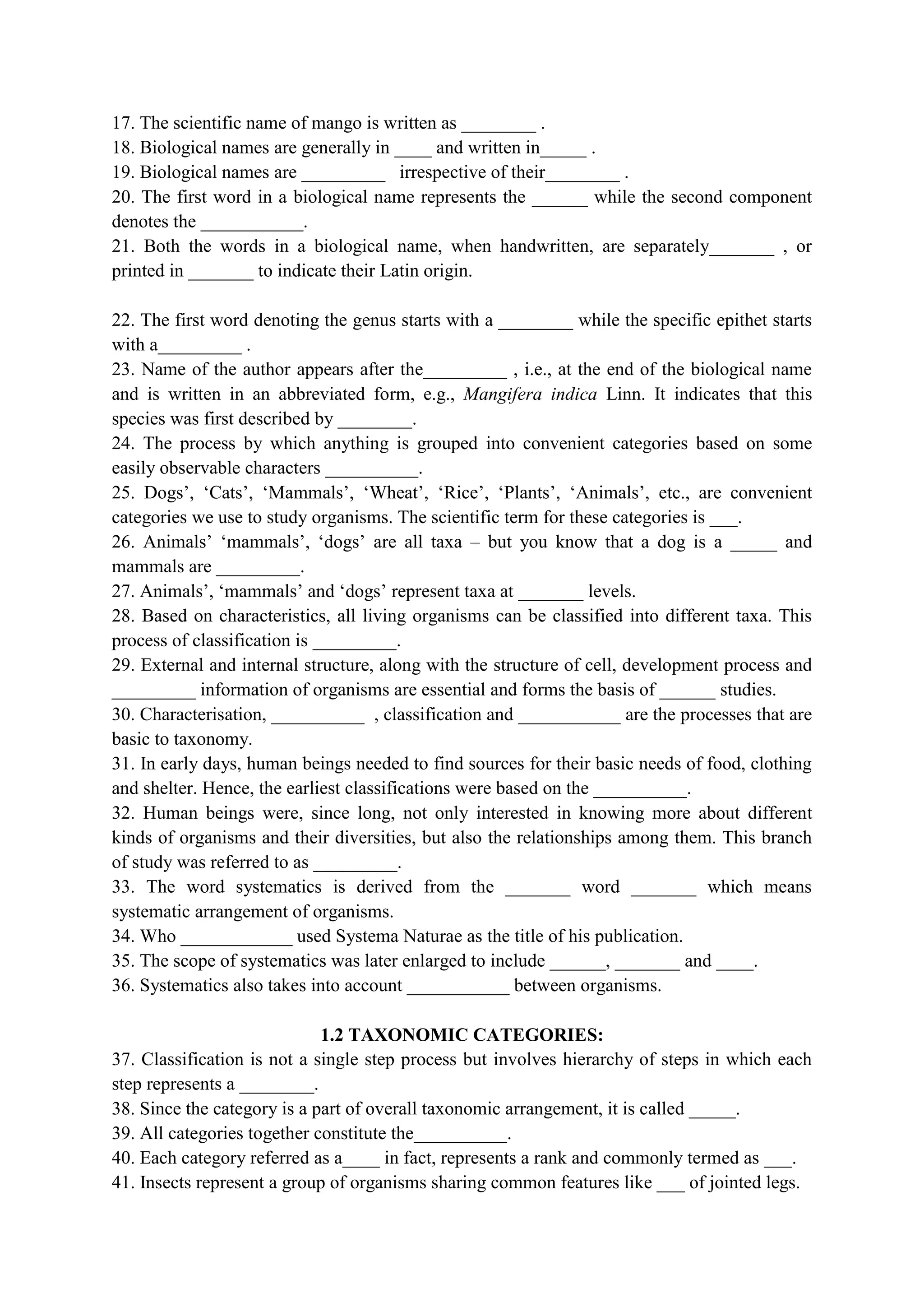 Living world: Diversity of living organisms | PDF