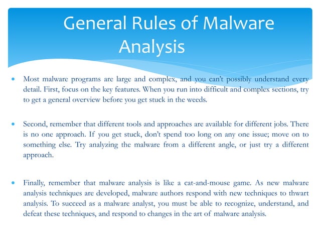 Chapter 1 malware analysis primer | PPT