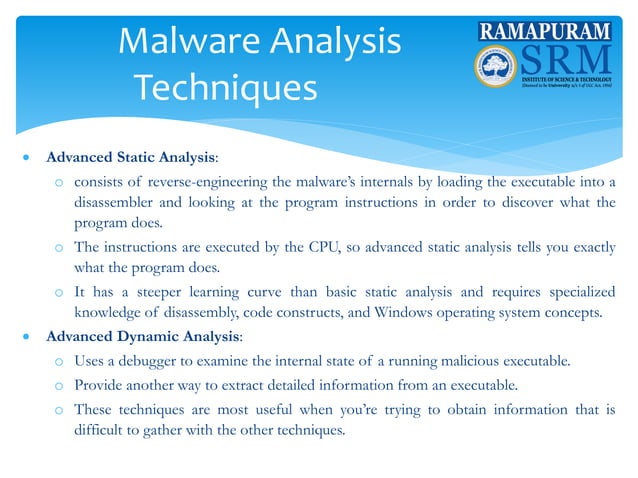CHAPTER 1 MALWARE ANALYSIS PRIMER.pdf | Operating Systems | Computer Software and Applications