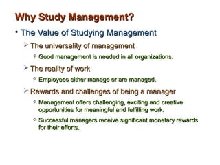 Chapter 1 management btz | PPT