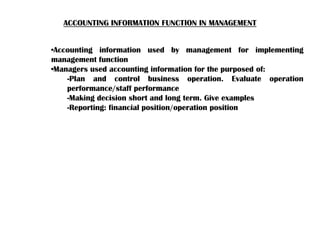 management accounting chapter one | PPTX