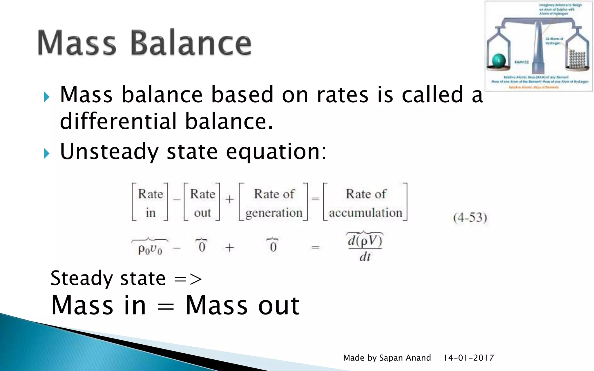 Chapter 1 mass balance series of lecture of bioprocess engineering | PPTX