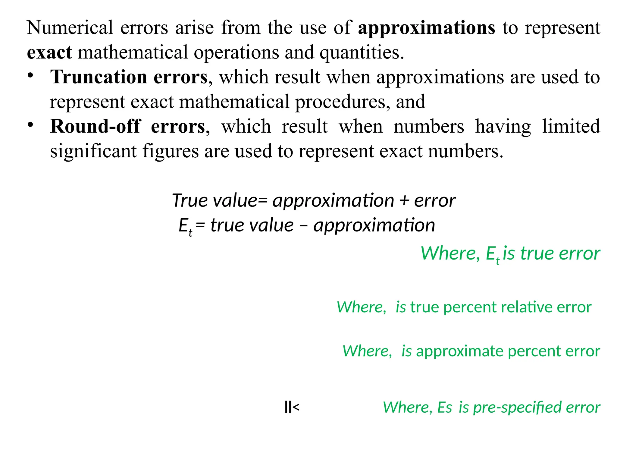 Chapter 1 Mathematical Modelling And Error Analysis Pptx Physics