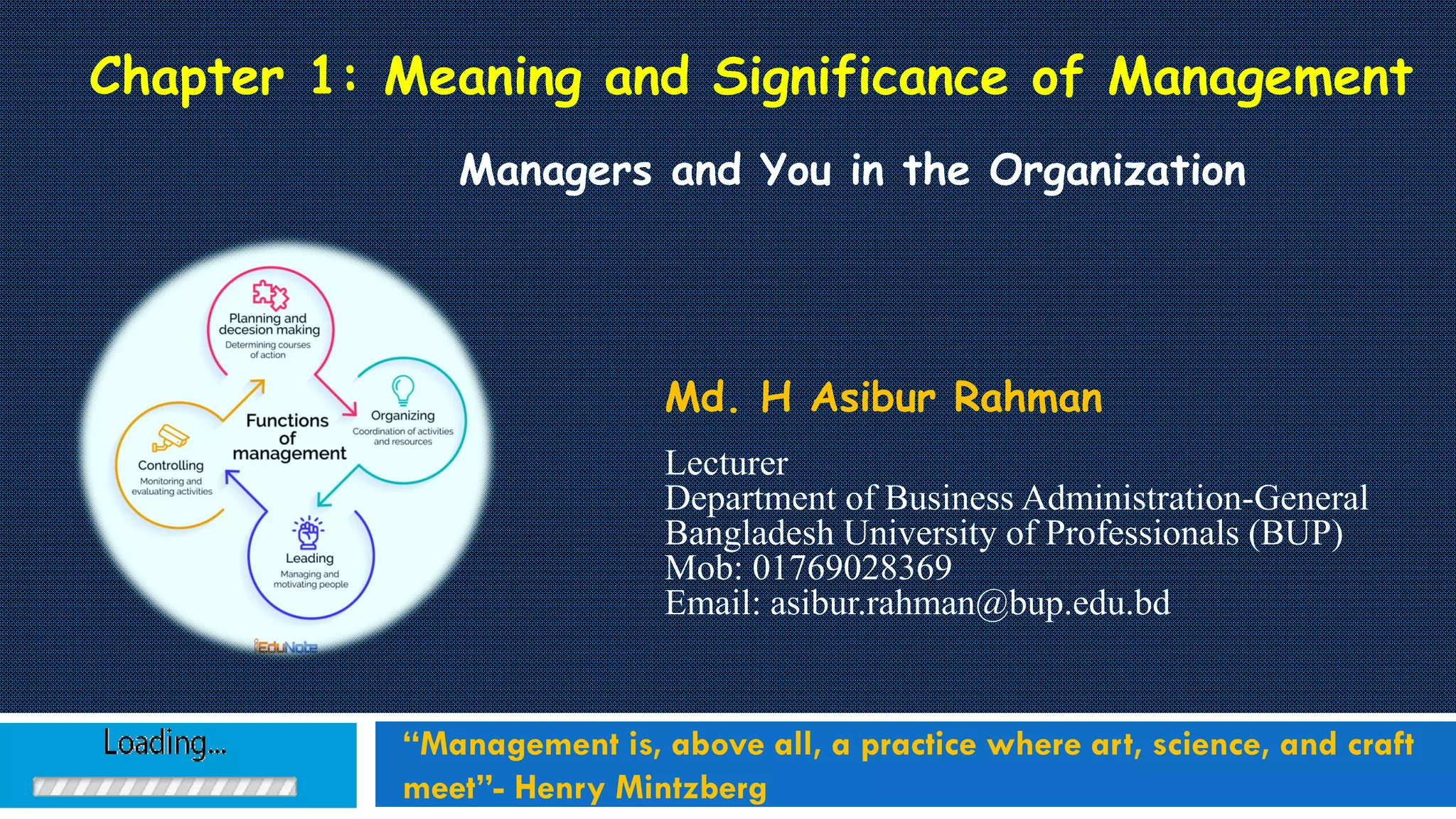 Chapter 1 Meaning and Significance of Management.pdf | Free Download