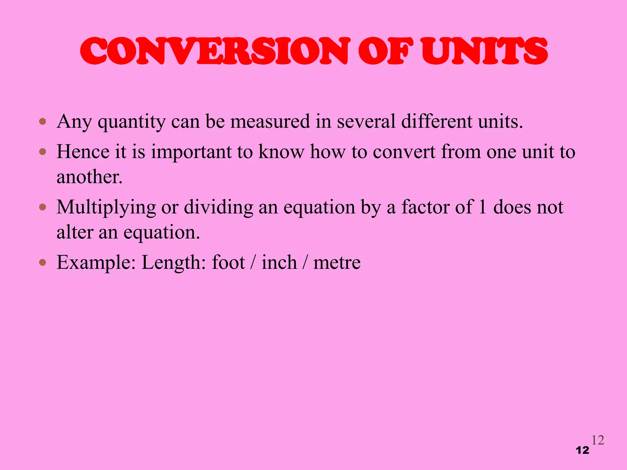 Chapter 1 measurements | PPTX