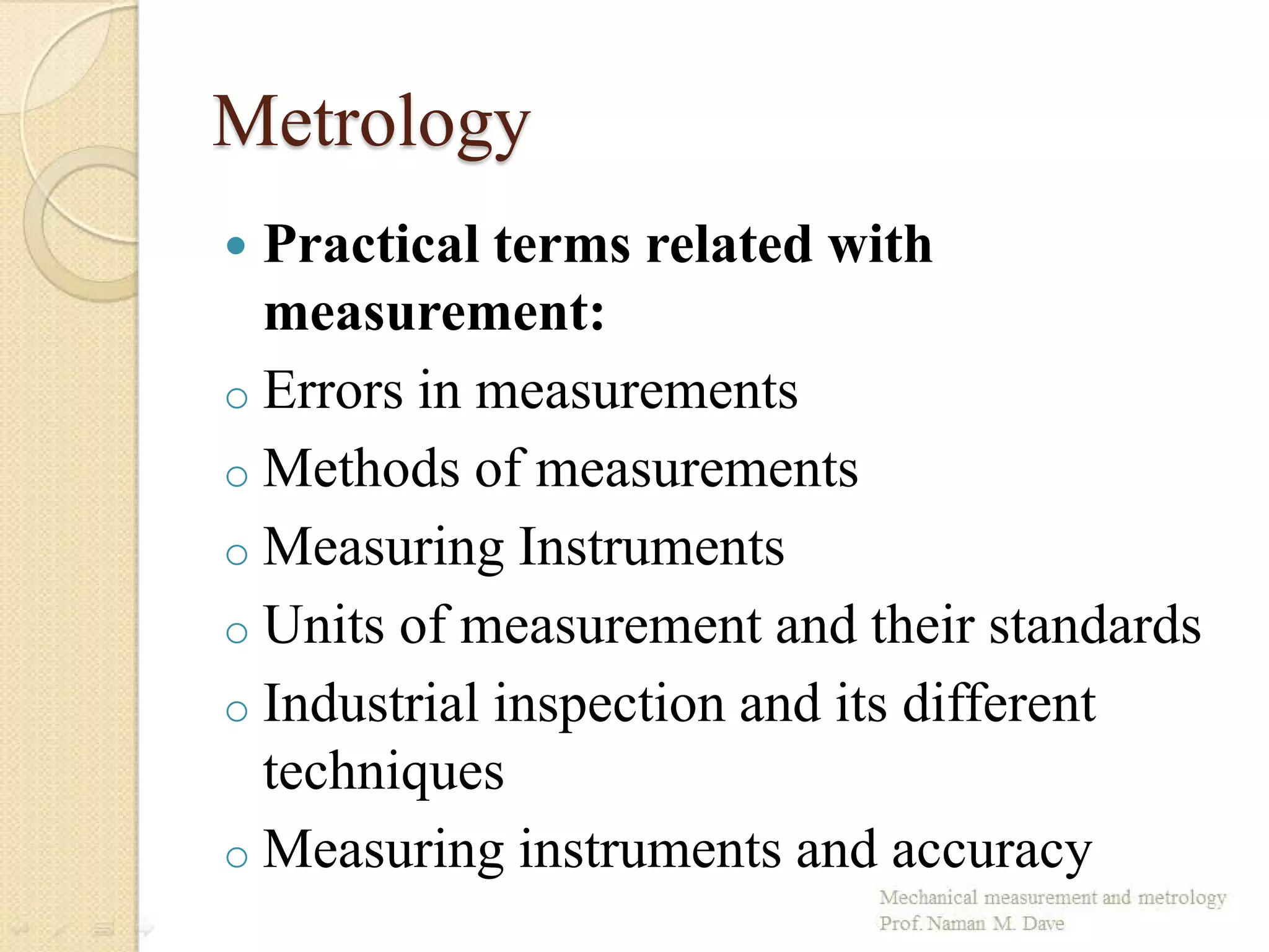Introduction to Mechanical Measurement | PDF