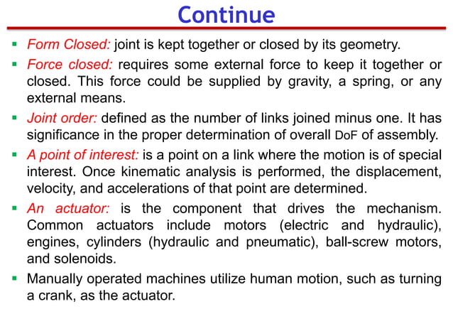 Chapter 1 Introduction to Mechanisms of Machinery | PPTX | Robotics ...