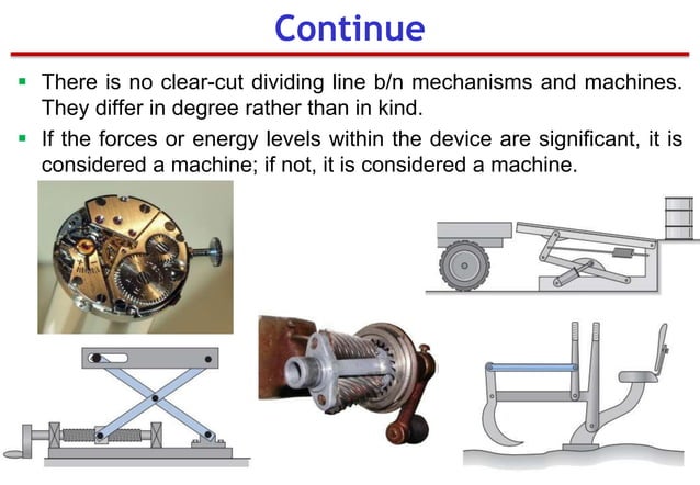 Chapter 1 Introduction to Mechanisms of Machinery