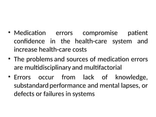 Chapter 1 MEDICATION ERRORr Me.pptxpptxx | PPTX