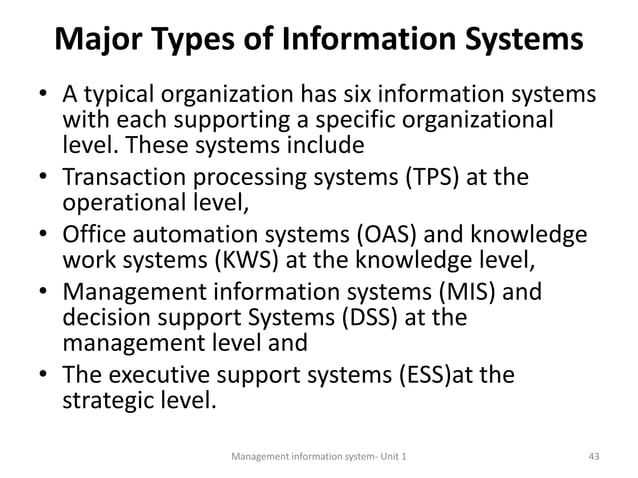 An introduction to Management Information system | PPT