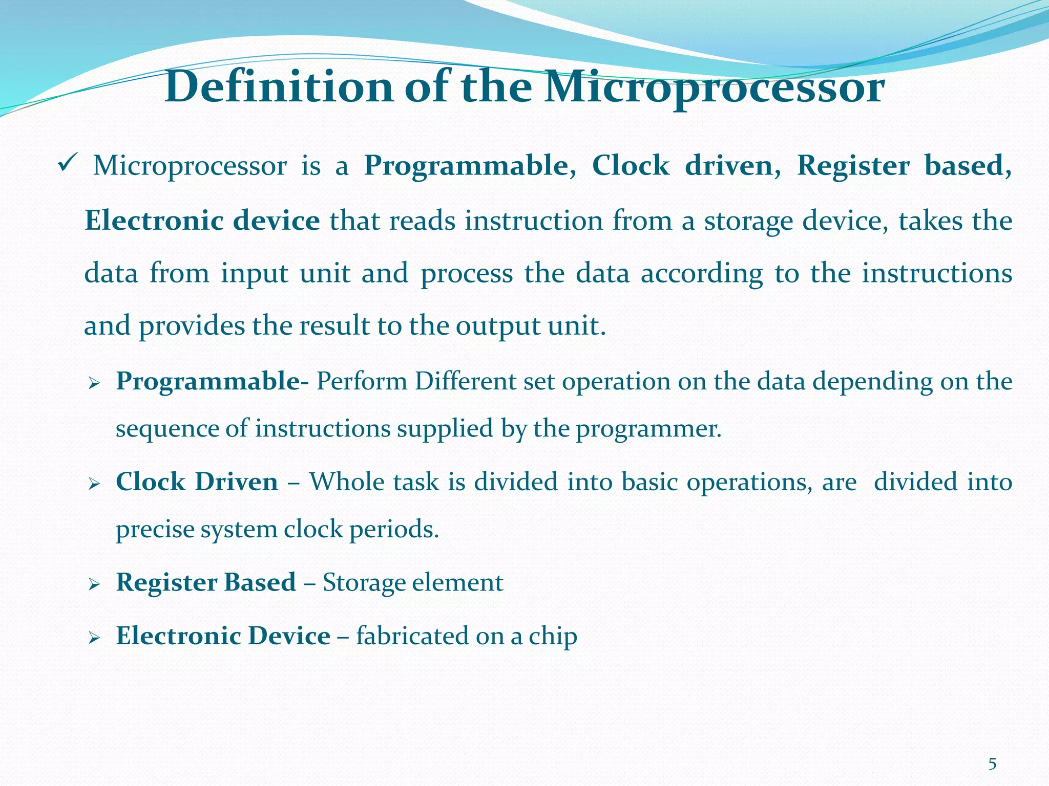Chapter 1 microprocessor introduction | PPTX Chapter 1 microprocessor introduction | PPTX
