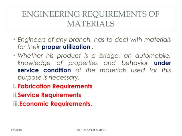 Chapter 1 INTRODUCTION TO MATERIAL SCIENCE AND METALLURGY | PPT | Chemistry | Science
