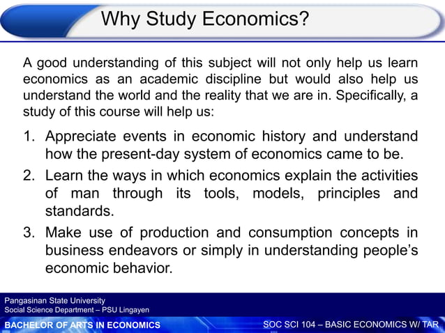 Nature And Scope Of Economics