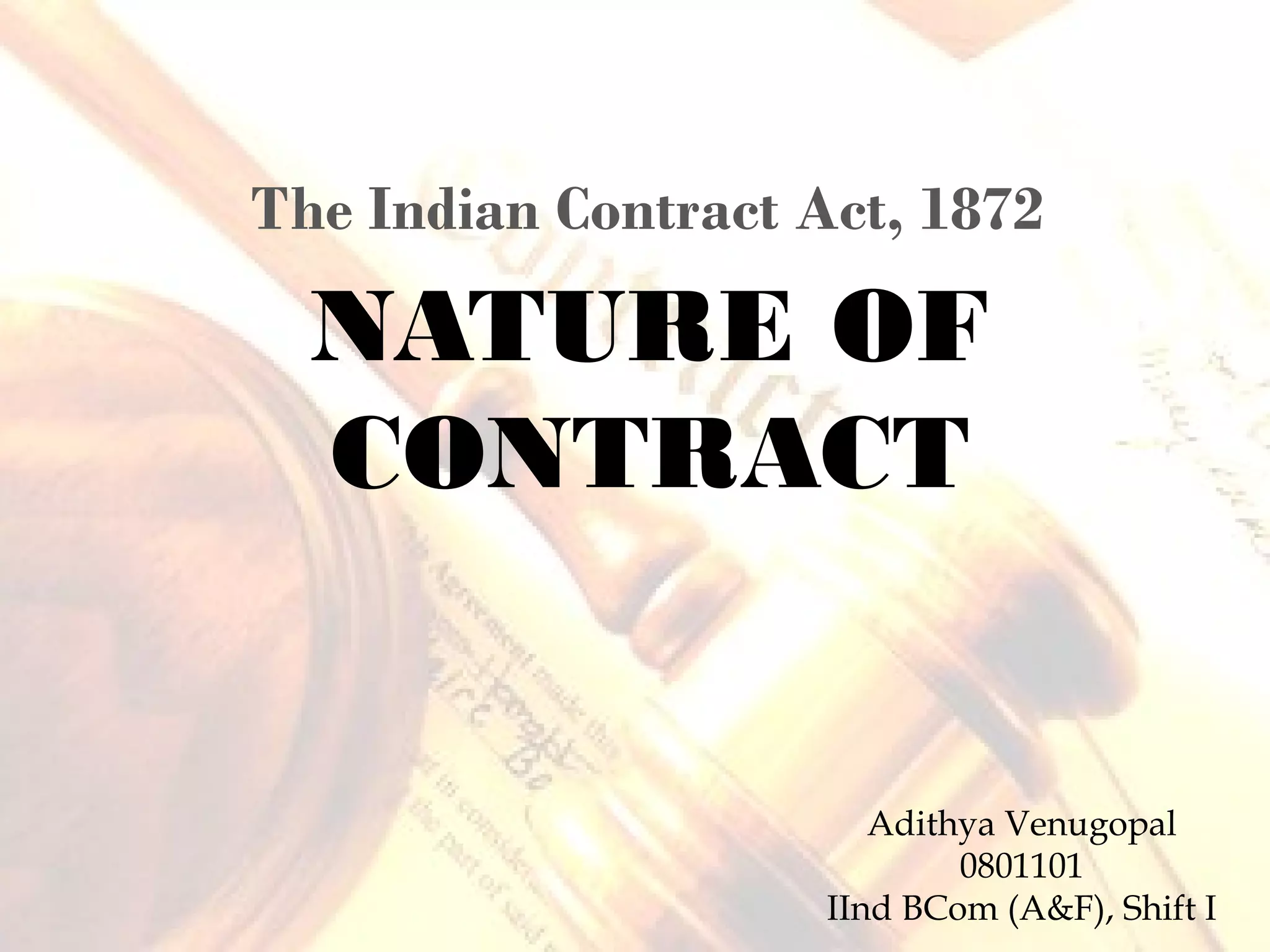 Chapter 1 nature of contract | PPT