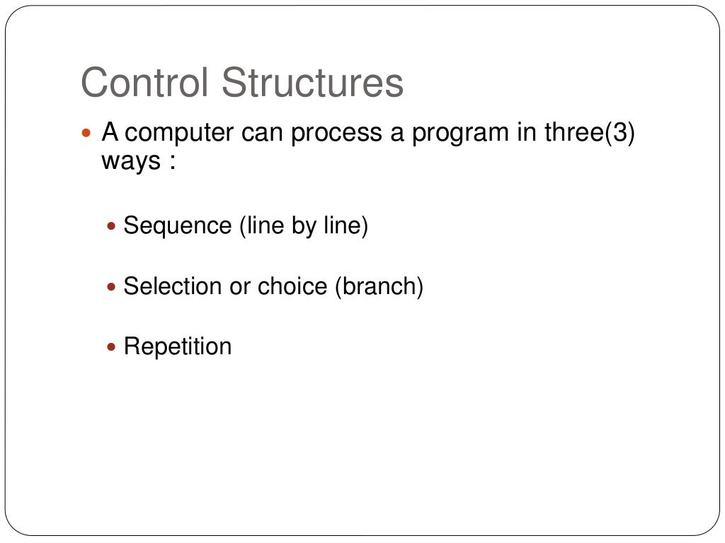 Chapter 1 nested control structures