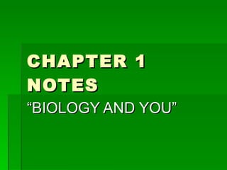 Chapter 1 notes | PPT
