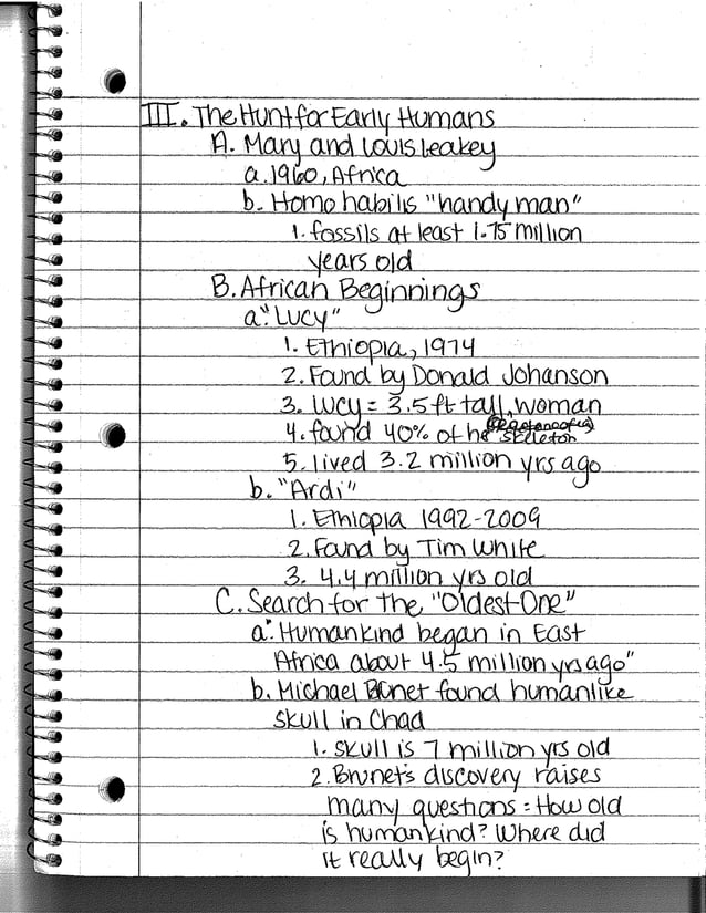 Chapter 1 Notes: Early Humans | PDF