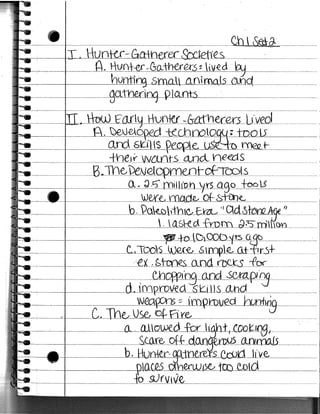Chapter 1 Notes: Early Humans | PDF