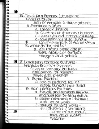 Chapter 1 Notes: Early Humans | PDF