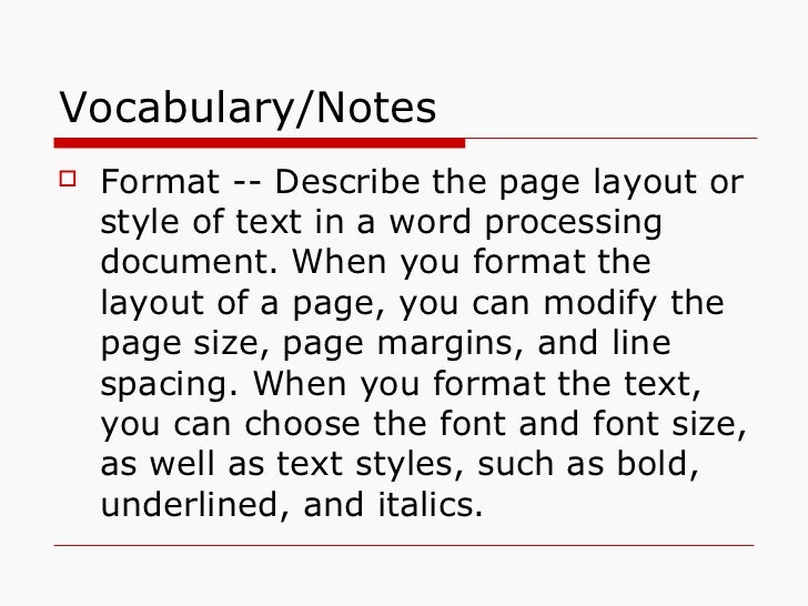 Chapter 1 notes vocab